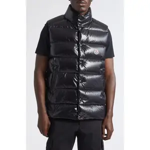Moncler Tibb Water Repellent Down Puffer Vest - Black/black