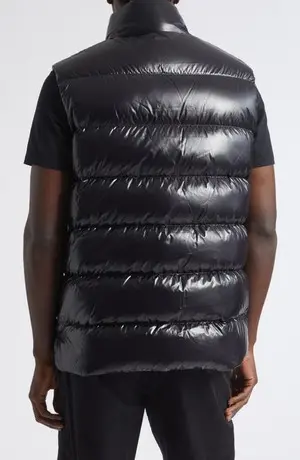 Moncler Tibb Water Repellent Down Puffer Vest - Black/black