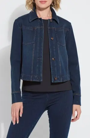 Lyssé Classic Denim Trucker Jacket - Indigo