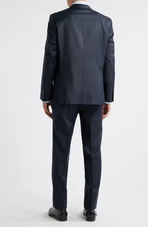 JACK VICTOR Stacey Trim Fit Solid Stretch Super 110s Suit - Navy