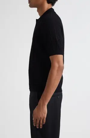 Balmain Monogarm Jacqurd Polo Sweater