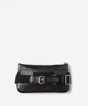 Ghurka Belt Bag No. 114 - Vintage Black Leather
