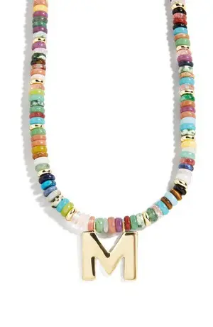 Baublebar Marcela Initial Pendant Necklace Gold - M