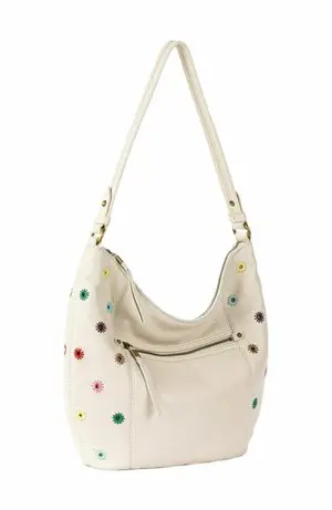 THE SAK Sequoia Leather Hobo Bag - Stone Multi Eyelet
