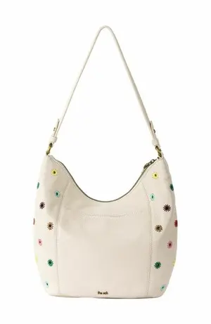 THE SAK Sequoia Leather Hobo Bag - Stone Multi Eyelet