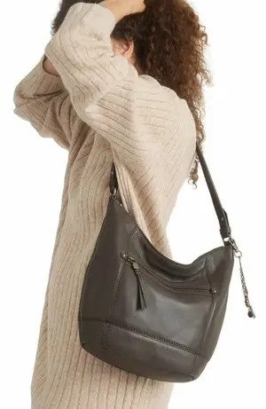 THE SAK Sequoia Leather Hobo Bag - Stone Multi Eyelet