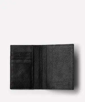 Ghurka Passport Case - Vintage Black Leather
