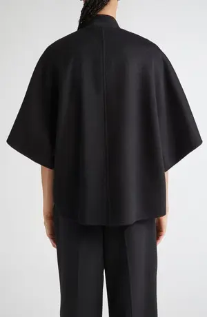 Max Mara Leticia Double Face Cashmere Cape - Nero