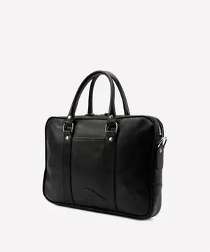 Ghurka Scout No. 295 Briefcase - Vintage Black Leather