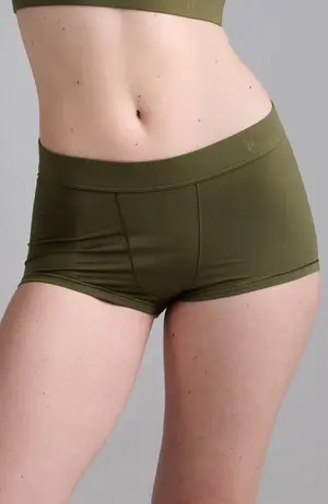 WOXER Luxe Bold Stretch Modal Boyshorts - Olive