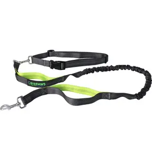 JESPET Hands Free Bungee Dog Leash Medlg Dogs - Green