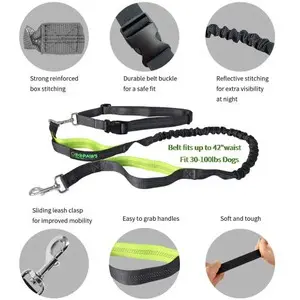 JESPET Hands Free Bungee Dog Leash Medlg Dogs
