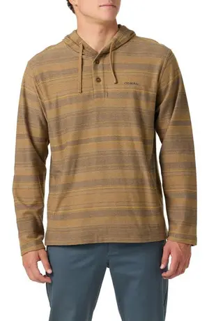 O'Neill Bavaro Blanket Stripe Hoodie - Khaki