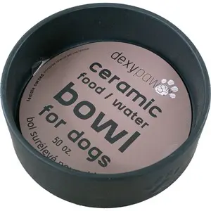 DEXYPAWS Ceramic Dog Bowl - Black