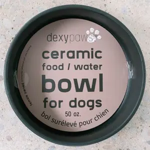 DEXYPAWS Ceramic Dog Bowl