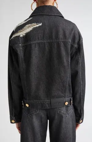 Versace Rip & Repair Denim Trucker Jacket