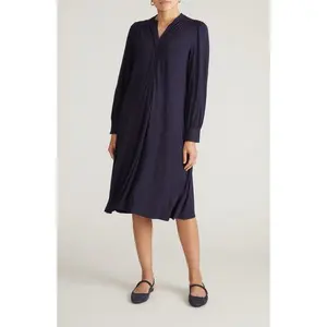Universal Standard Long Sleeve Liquid Dress - Midnight