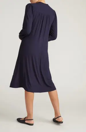 Universal Standard Long Sleeve Liquid Dress - Midnight