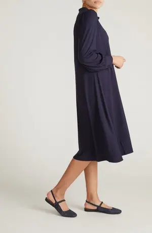 Universal Standard Long Sleeve Liquid Dress - Midnight