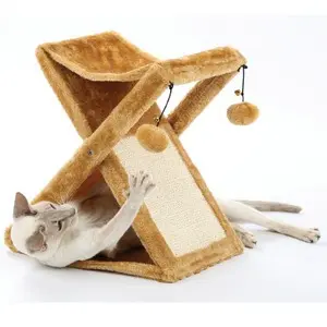ETNA PRODUCTS Foldaway Cat Play Tower And Scratching Post