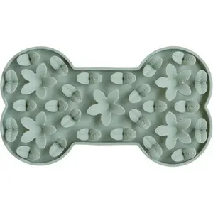 DEXYPAWS Enrichment Snuffle Mat Sage Bone Textured Dog Feeding Pad - Green