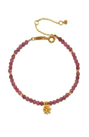 SATYA JEWELRY Tourmaline Lotus Bracelet - Pink