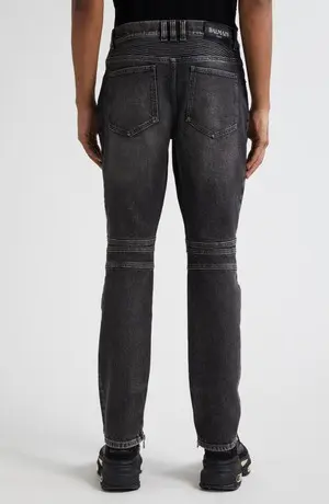 Balmain Denim Biker Pants