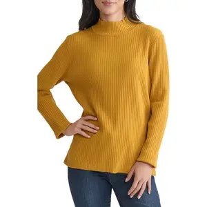 Jones New York Ribbed Mock Neck Sweater