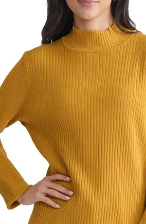 Jones New York Ribbed Mock Neck Sweater