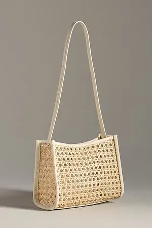 BEMBIEN Eliza Rattan Crossbody Bag - Cream
