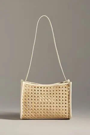 BEMBIEN Eliza Rattan Crossbody Bag - Cream