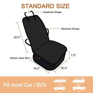 JESPET Quilted Pet Front Car Seat Cover
