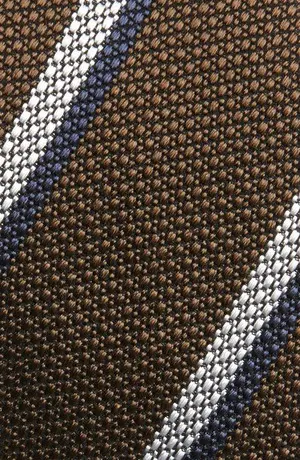 Thom Browne Classic Shadow Stripe Silk Tie