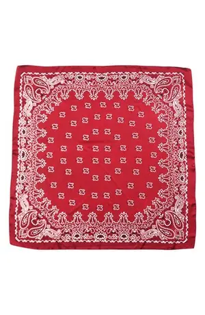 PETIT MOMENTS Bandana Print Square Scarf - Red