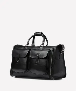 Ghurka Express No. 2 Travel Bag - Vintage Black Leather