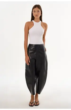 LAMARQUE Leather Tapered Pant
