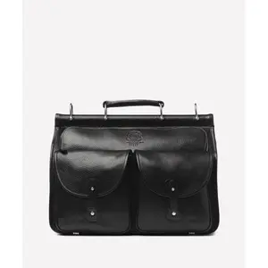 Ghurka Garrison No. 147 Briefcase - Vintage Black Leather