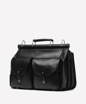 Ghurka Garrison No. 147 Briefcase - Vintage Black Leather