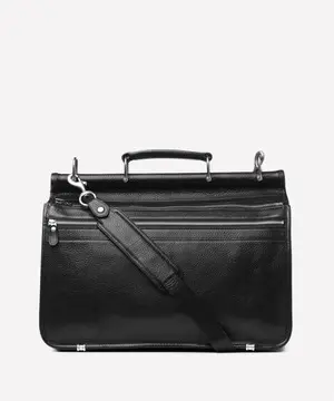 Ghurka Garrison No. 147 Briefcase - Vintage Black Leather