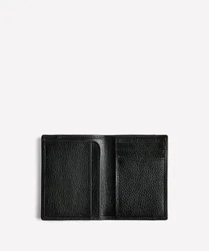Ghurka Vertical Card Case No. 396 - Vintage Black Leather