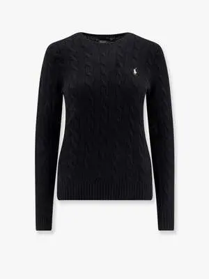 Polo Ralph Lauren Wool And Cashmere Cable Knit Sweater - Black