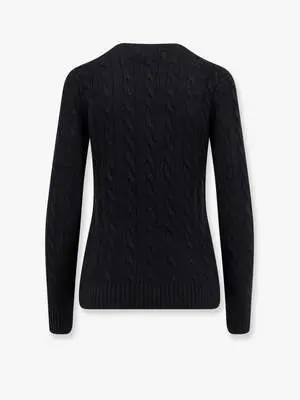 Polo Ralph Lauren Wool And Cashmere Cable Knit Sweater - Black