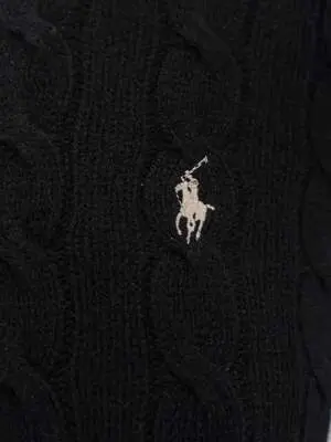 Polo Ralph Lauren Wool And Cashmere Cable Knit Sweater - Black