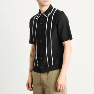 Amiri Script Stripe Shirt - Black
