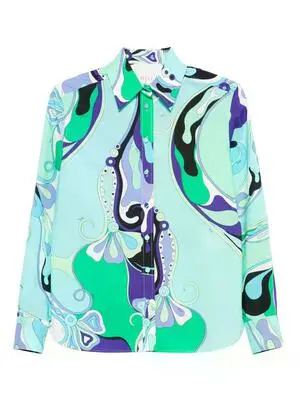 Emilio Pucci Abstract-print Cotton Shirt
