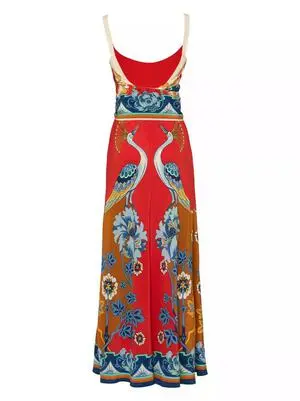 La DoubleJ Printed Silk Crepe De Chine Dress