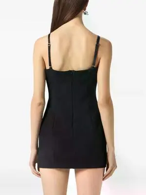 Blumarine Rose-embroidered Mini Dress