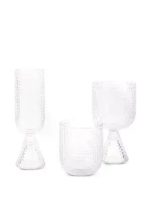 POLSPOTTEN Rooftop Textured Champagne Glasses