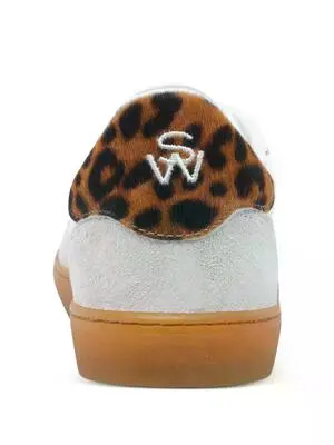 STUART WEITZMAN Leopard-print Leather Sneakers
