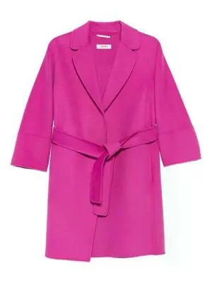 Max Mara Arona Belted Coat - Pink